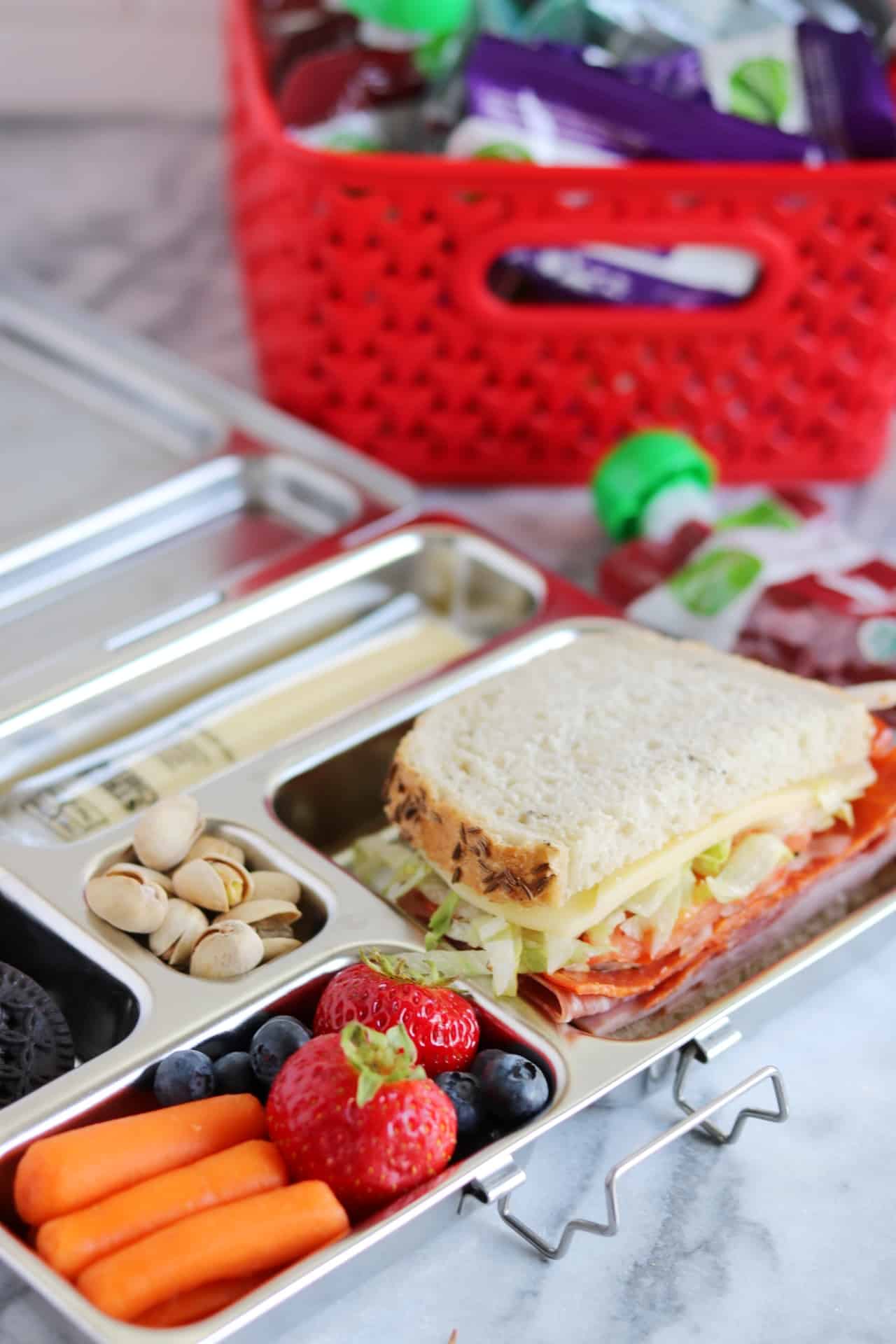 Back to School Bento Italian Deli Sandwich | Clean Eats & Treats