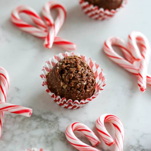 Candy Cane Cocoa Powerballs | Clean Eats & Treats